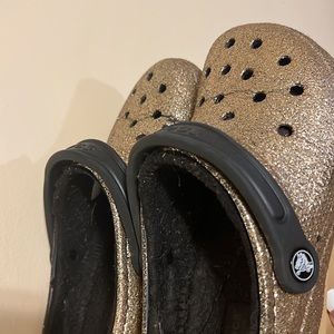 CROCS | Shoes | Gold Glitter Crocs | Poshmark
